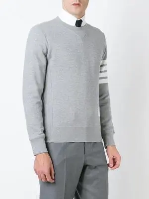 Thom Browne Cotton Crewneck Sweatshirt - Gray