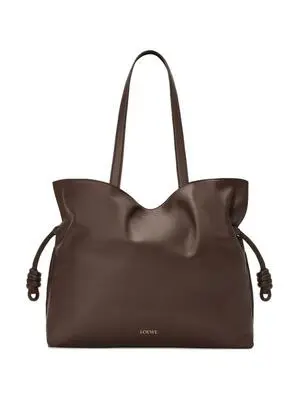 Loewe Flamenco Large Leather Clutch - Brown