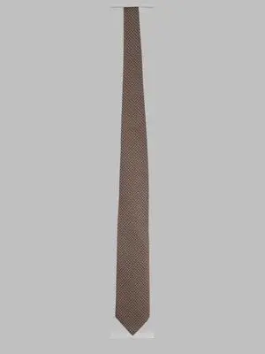 TOM FORD Cravatta In Jacquard Di Seta 8 Cm - Brown