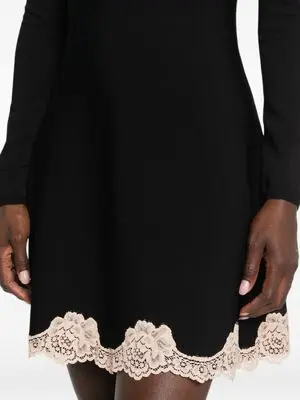 Valentino Garavani Lace Detail Short Dress