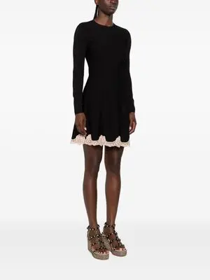 Valentino Garavani Lace Detail Short Dress