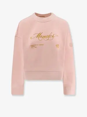 Moncler Cotton Sweatshirt With Logo Patch - Multicolor