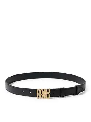 Miu Miu City Leather Belt - Black