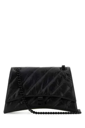 Balenciaga Leather Medium Crush Shoulder Bag