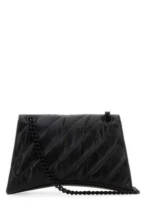 Balenciaga Leather Medium Crush Shoulder Bag