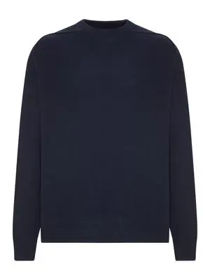MAISON MARGIELA Crewneck Sweater In Virgin Wool - Blue