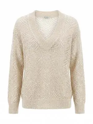 Brunello Cucinelli V Neck Sweater - Multicolor