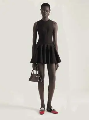Givenchy Crew Neck Flared Dress - Multicolor