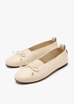Miu Miu Nappa Ballerinas - White