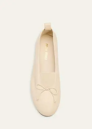 Miu Miu Nappa Ballerinas