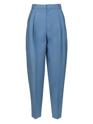 Celine Montauk Wool And Mohair Trousers - Blue