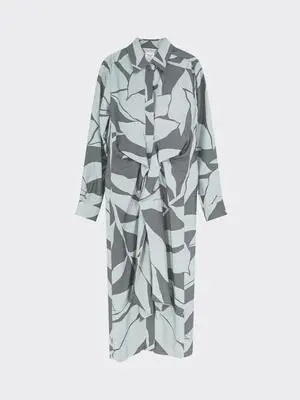 Max Mara Printed Silk Shirt Dress