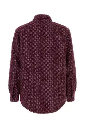 Gucci Burgundy Boucle Padded Shirt