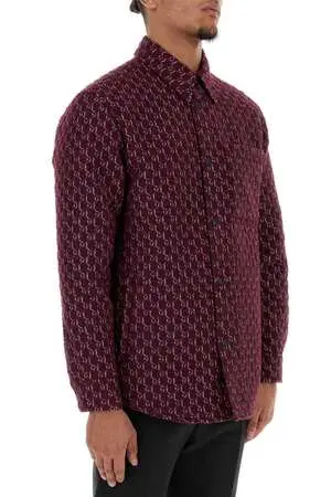 Gucci Burgundy Boucle Padded Shirt