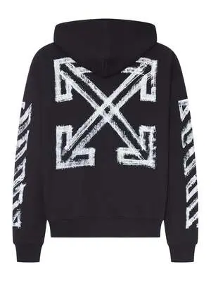 Off-White Hoodie With Arrow Sketch Print