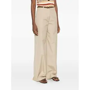 Max Mara Neutrals Trousers Palazzo Pants - Cream