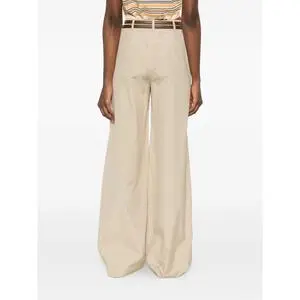 Max Mara Neutrals Trousers Palazzo Pants - Cream