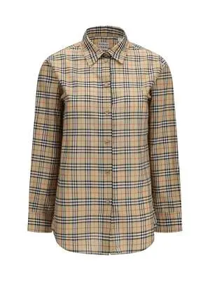 Burberry Classic Check Cotton Shirt - Cream