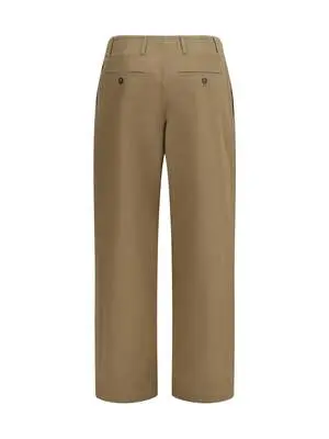 TOTEME Straight-leg Pants In Organic Cotton - Brown