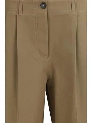 TOTEME Straight-leg Pants In Organic Cotton - Brown