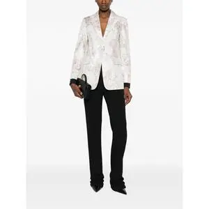 Max Mara Floral Print Silk Blazer