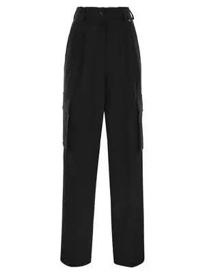 Herno Soft Wool Cargo Pants - Black