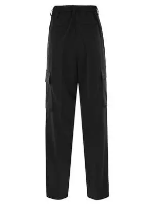 Herno Soft Wool Cargo Pants - Black