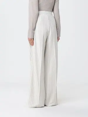 Max Mara Striped Cotton Palazzo Trousers
