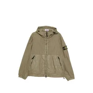 Stone Island Hooded Nylon Panama Jacket - Green