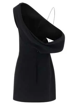 Jacquemus Asymmetrical Draped Minidress