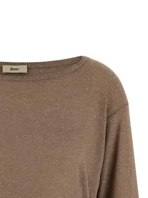 Herno Lamé And Sequin Yarn Sweater