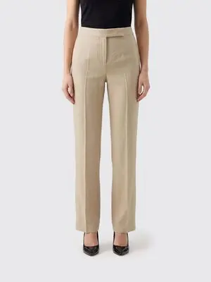 Max Mara Linen Slim Fit Trousers - Cream