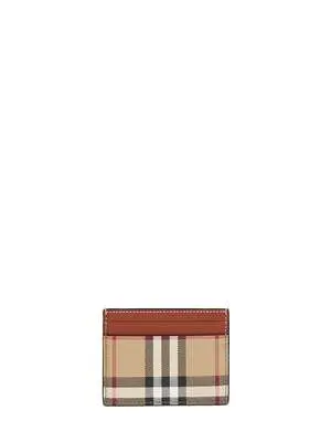 Burberry Archive Beige Check Credit Card Holder - Multicolor