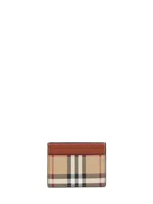 Burberry Archive Beige Check Credit Card Holder - Multicolor