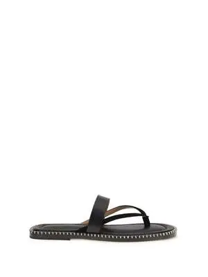 Dries Van Noten Slip-on Leather Sandals With Sequins - Black