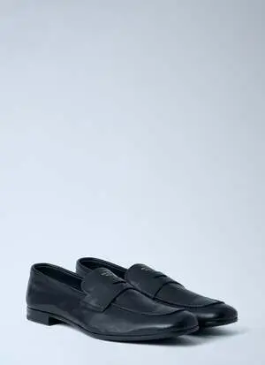 Prada Leather Loafers - Black