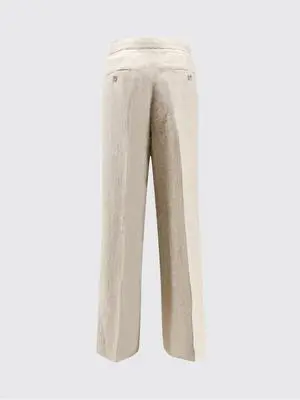 Max Mara Linen Straight Trousers - Gray