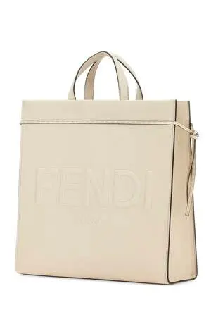 Fendi Medium Go To Shopper Shopping Bag - White