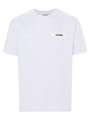 Jacquemus Le T-shirt Gros Grain In Cotton - Gray