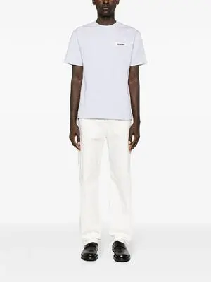 Jacquemus Le T-shirt Gros Grain In Cotton - Gray