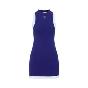 Versace Stretch Cotton Mini Dress - Blue