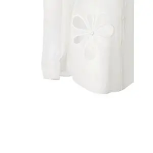 Fendi Flower Appliqué Silk Blend Shirt