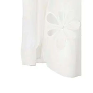 Fendi Flower Appliqué Silk Blend Shirt
