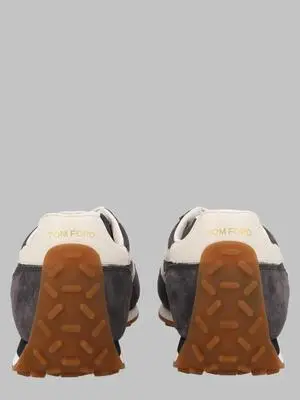 TOM FORD Sneaker Mick In Pelle Scamosciata - Gray