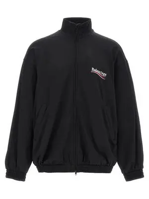 Balenciaga Logo Embroidery Sweatshirt - Black