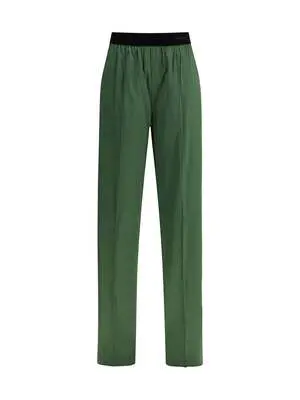 TOM FORD Stretch Silk Satin Pants - Green