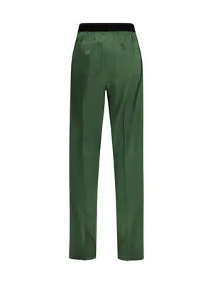 TOM FORD Stretch Silk Satin Pants - Green