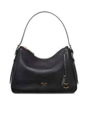 Prada Smooth Leather Shoulder Bag - Black
