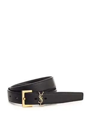 Saint Laurent Buckle Belt - Black