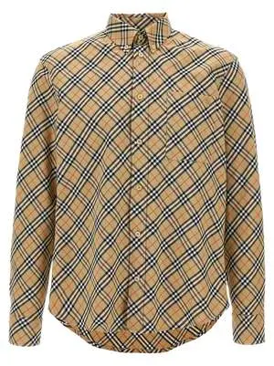 Burberry Check Shirt - Cream